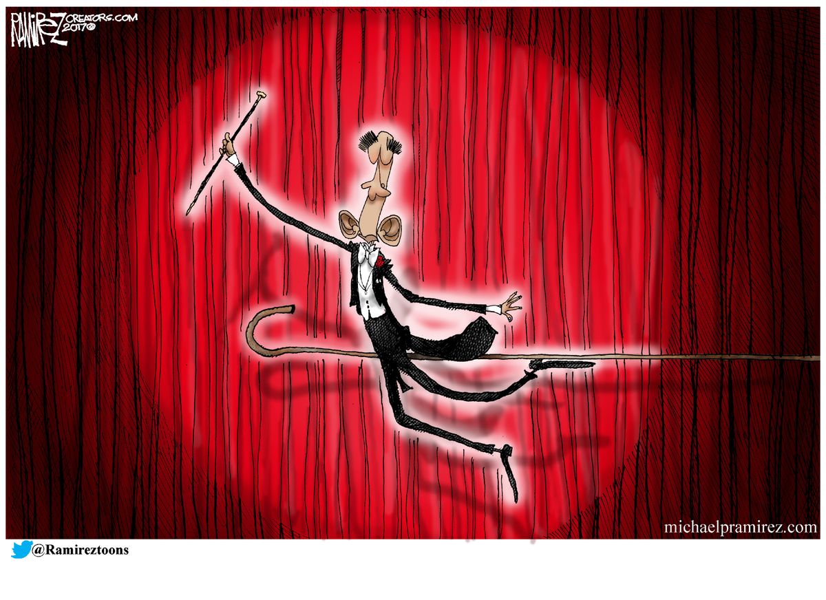 Political Cartoon U.S. Obama exit | The Week