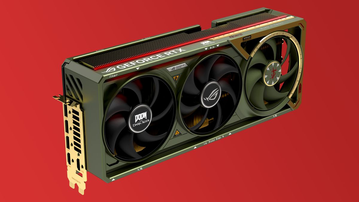 This Doom-themed Asus RTX 5080 is here just in time for some medieval ...