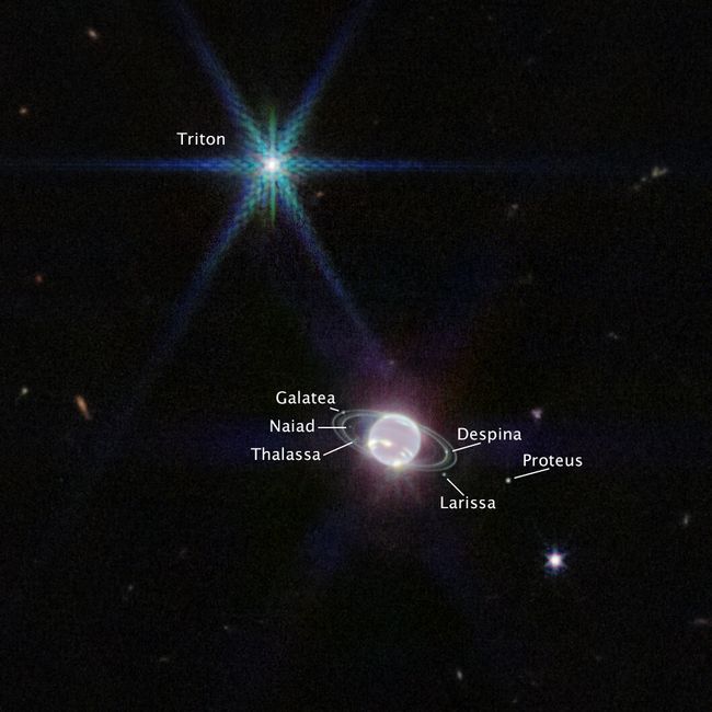 James Webb Space Telescope captures image of Neptune's rings, moons | Space
