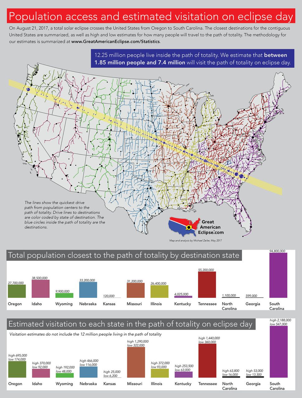 Path of Totality 2017 - August 21st Solar Eclipse Maps and Photo Guide ...