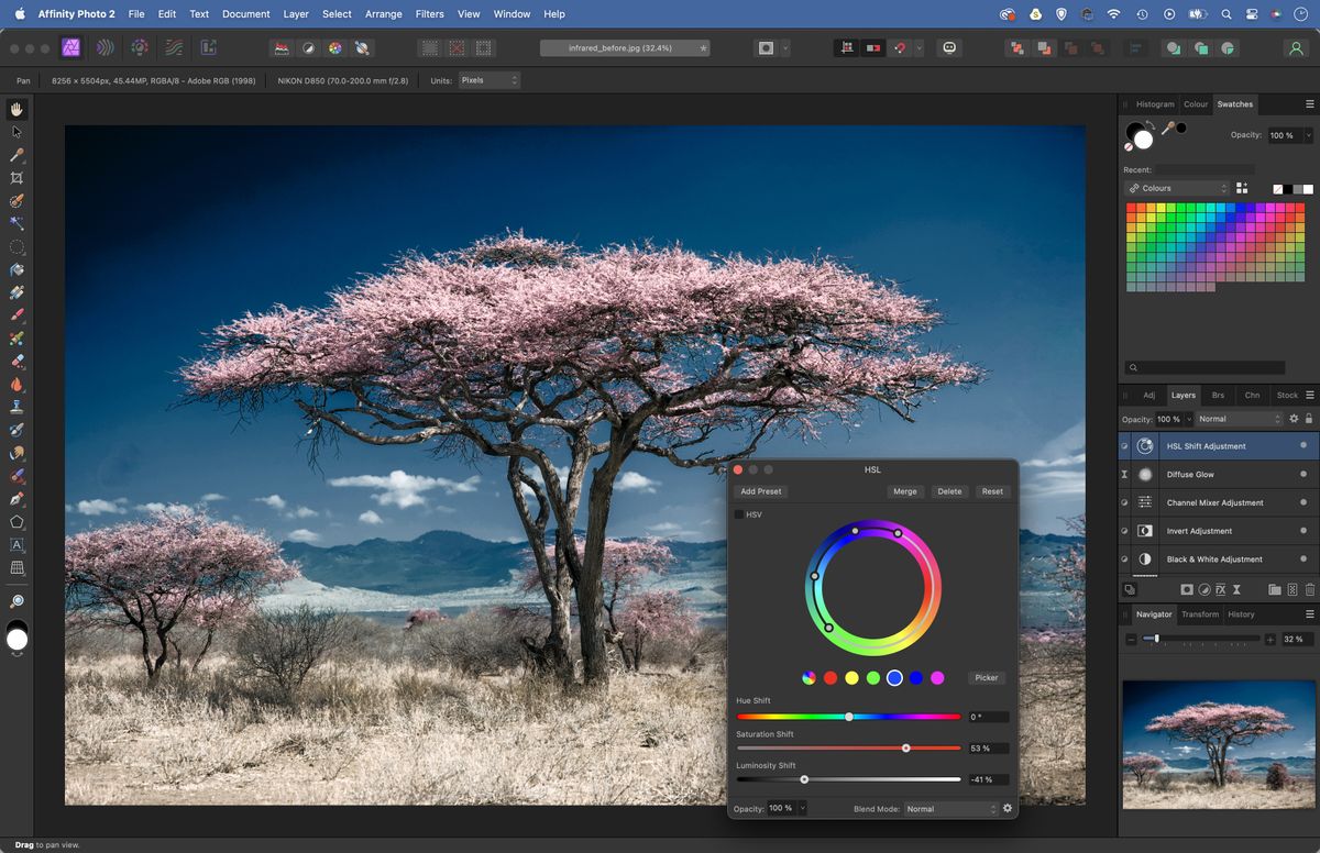 Get the infrared look in Affinity without a costly IR camera conversion ...