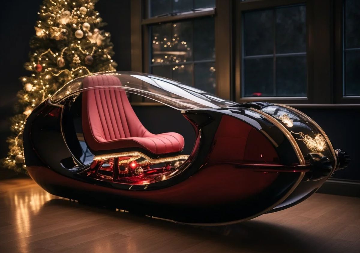 AI has come up with some wild designs for Santa's sleigh in 2073 ...