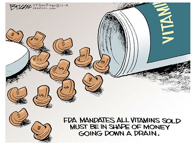 Editorial cartoons FDA vitamins | The Week