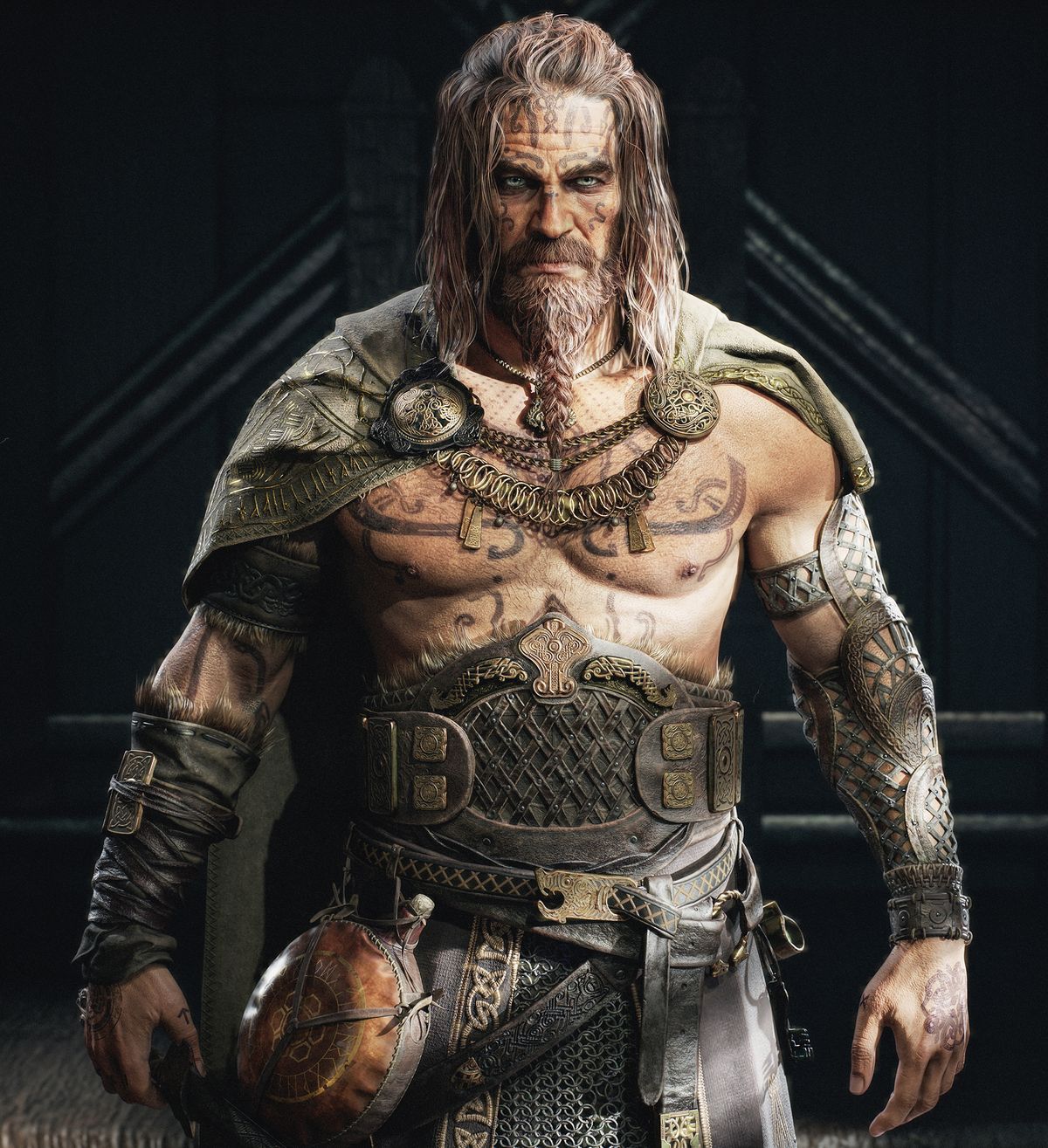 This artist’s meticulous render depicts an ancient figure who’s ...