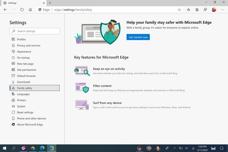 Microsoft Edge Canary now links to Microsoft family group settings ...