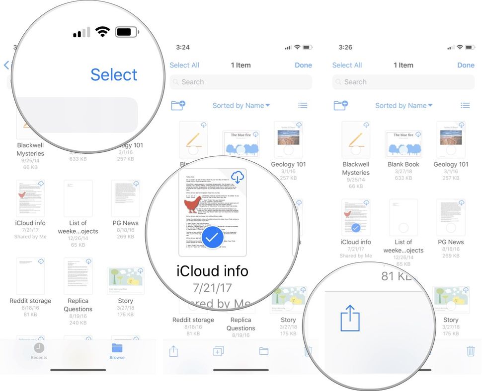 How To Share A Document Using The Files App And I Drive On IPhone 