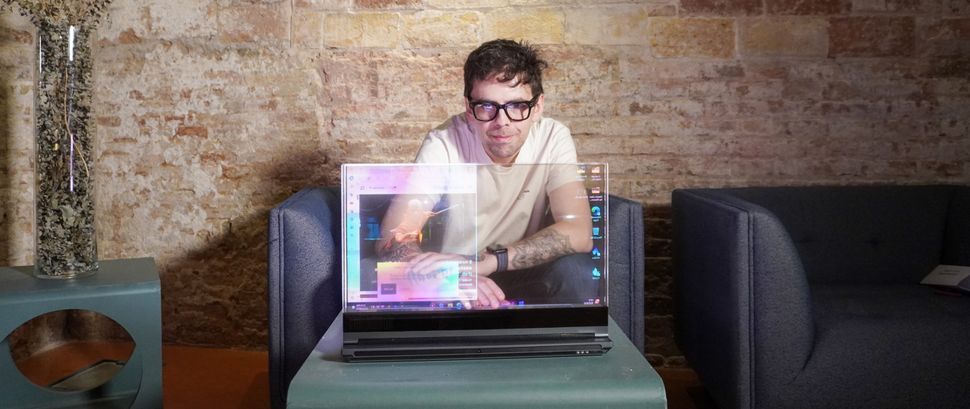 Lenovo ThinkBook Transparent Display Laptop concept hands-on review ...
