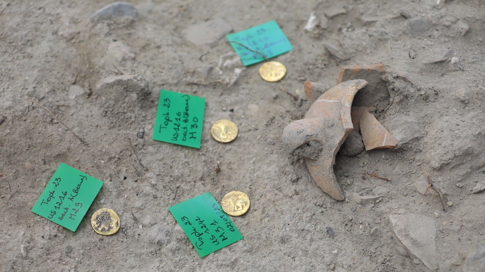 Rare gold coins and cremated infants were possible sacrificial gifts to ...