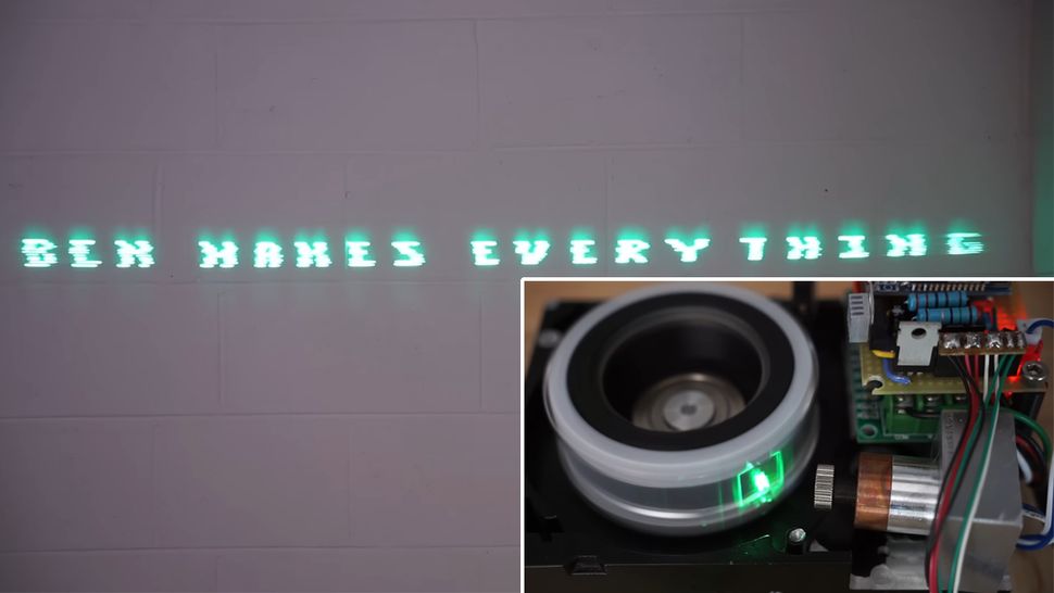 DIY Laser Text Projector Made Using Old Hard Drive | Tom's Hardware