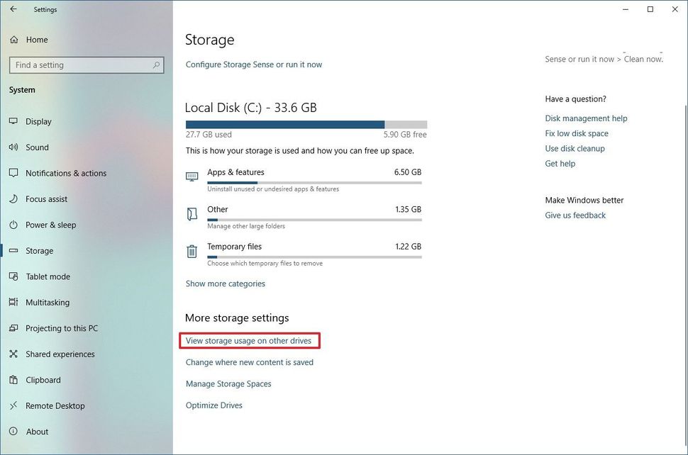 How to view all storage devices with the Settings app on Windows 10 May ...