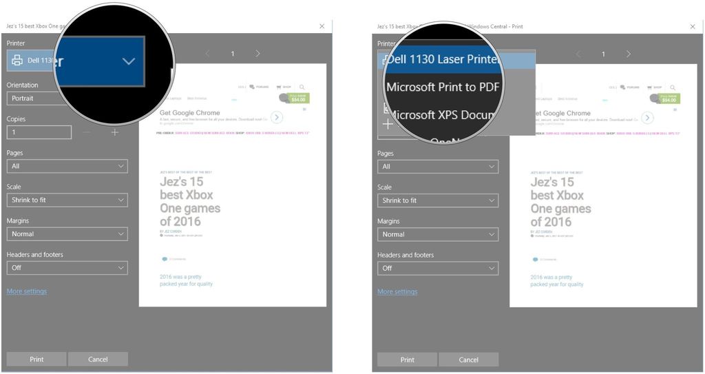 How to print from Edge for Windows 10 | Windows Central
