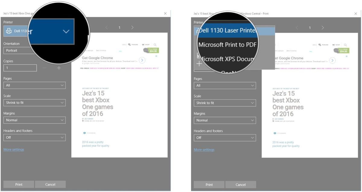 How to print from Edge for Windows 10 | Windows Central