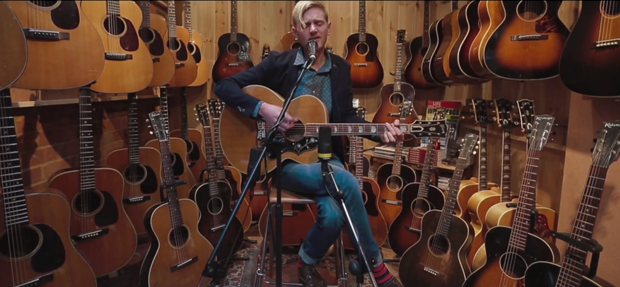 Video: Dan Clews Plays "Take One Away" on a 1950 Gibson J200 | Guitar World