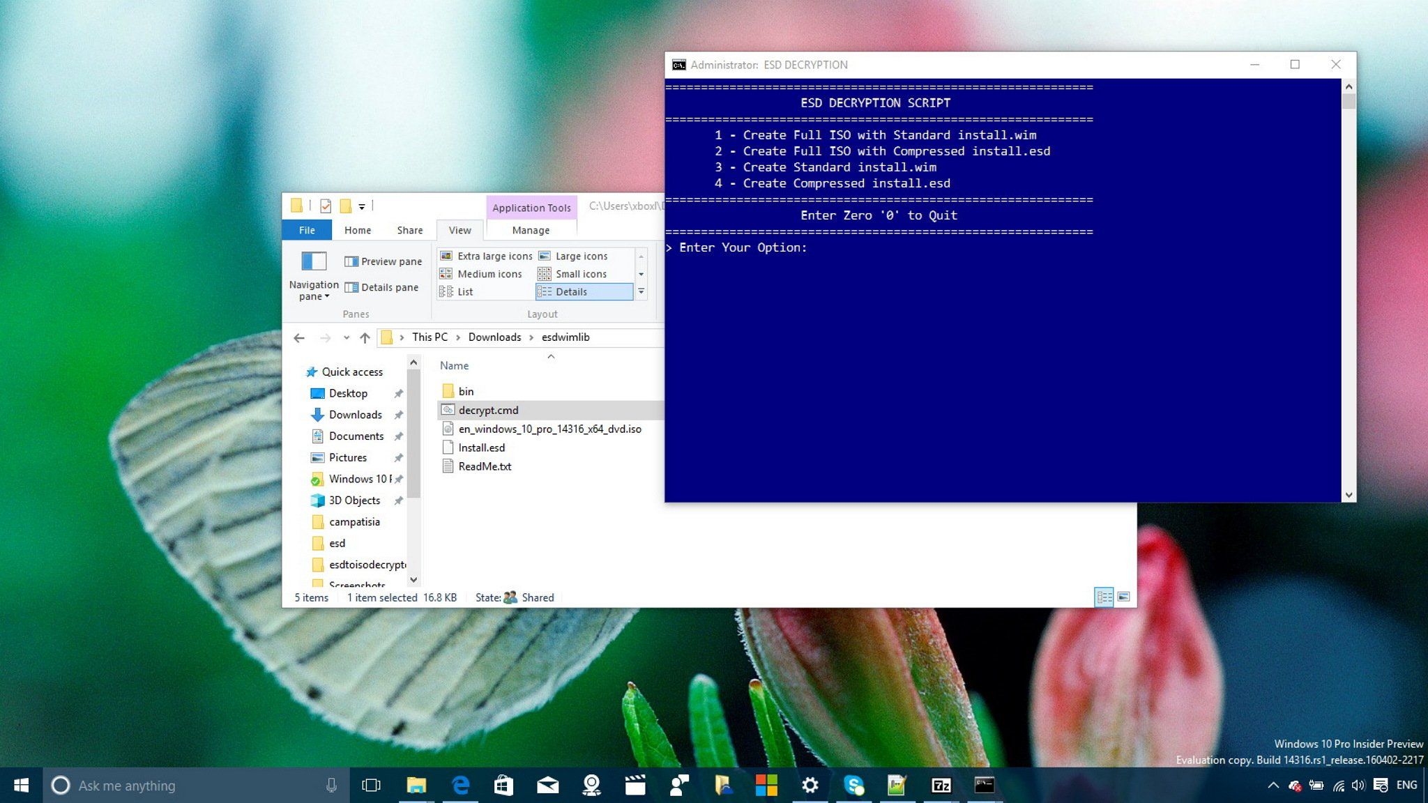 How to create a Windows 10 ISO file using an Install.ESD image ...