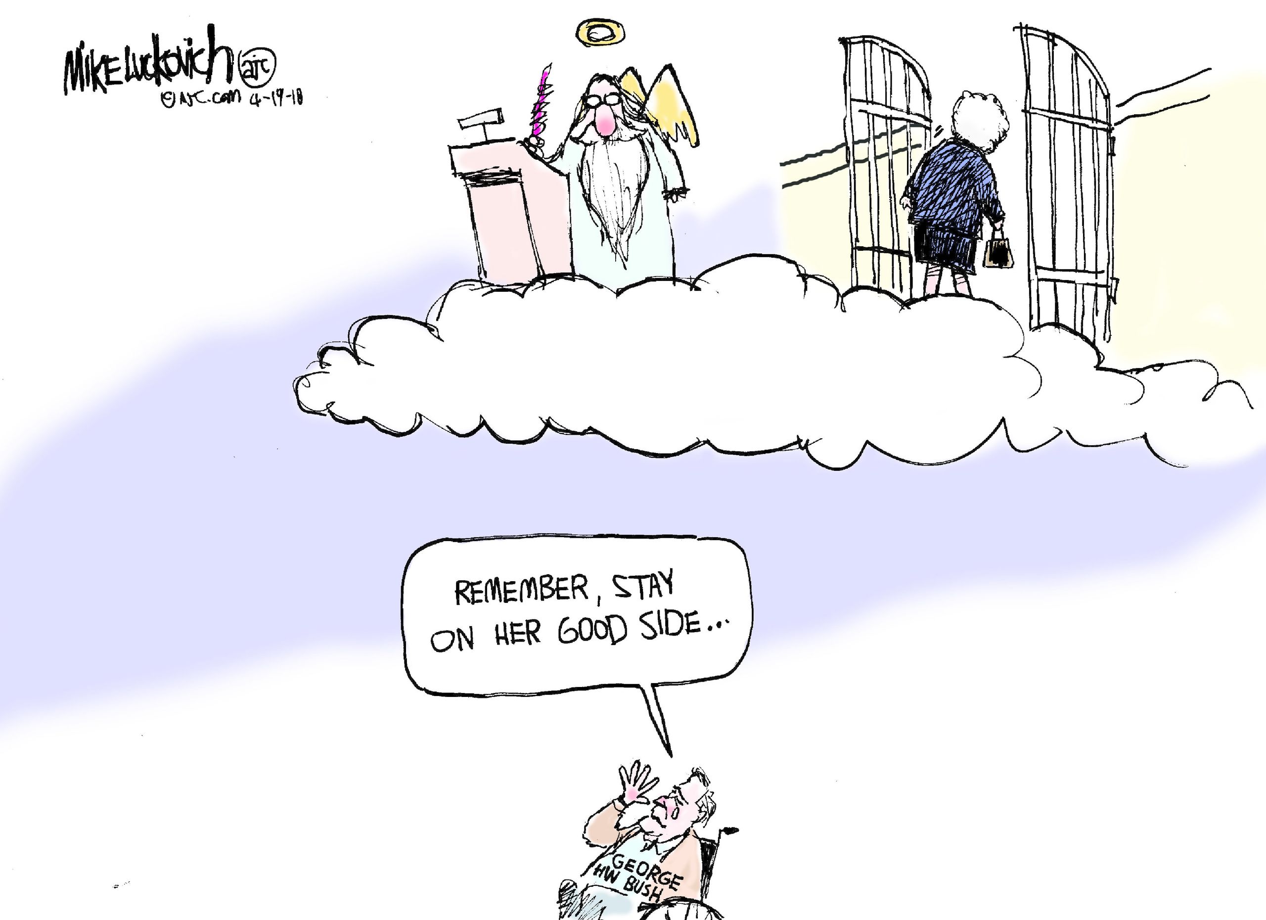 Editorial cartoon U.S. Barbara Bush death legacy George H.W. Bush | The ...