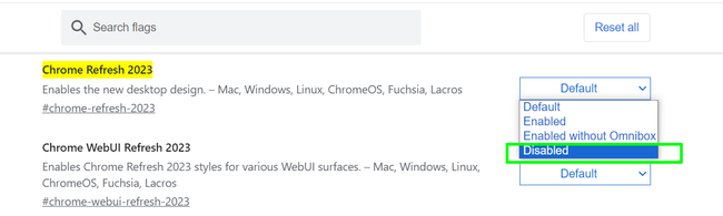 Google keeps trying to force feed me its hideous new Chrome design ...