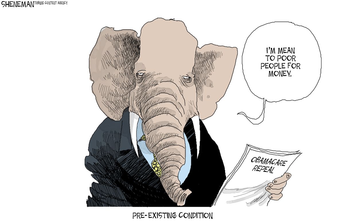 Political Cartoon U.S. GOP Obamacare Health care Money Rich Poor | The Week