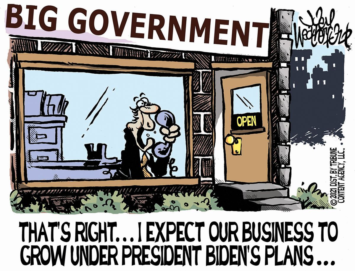 Editorial Cartoon U.S. biden big government | The Week