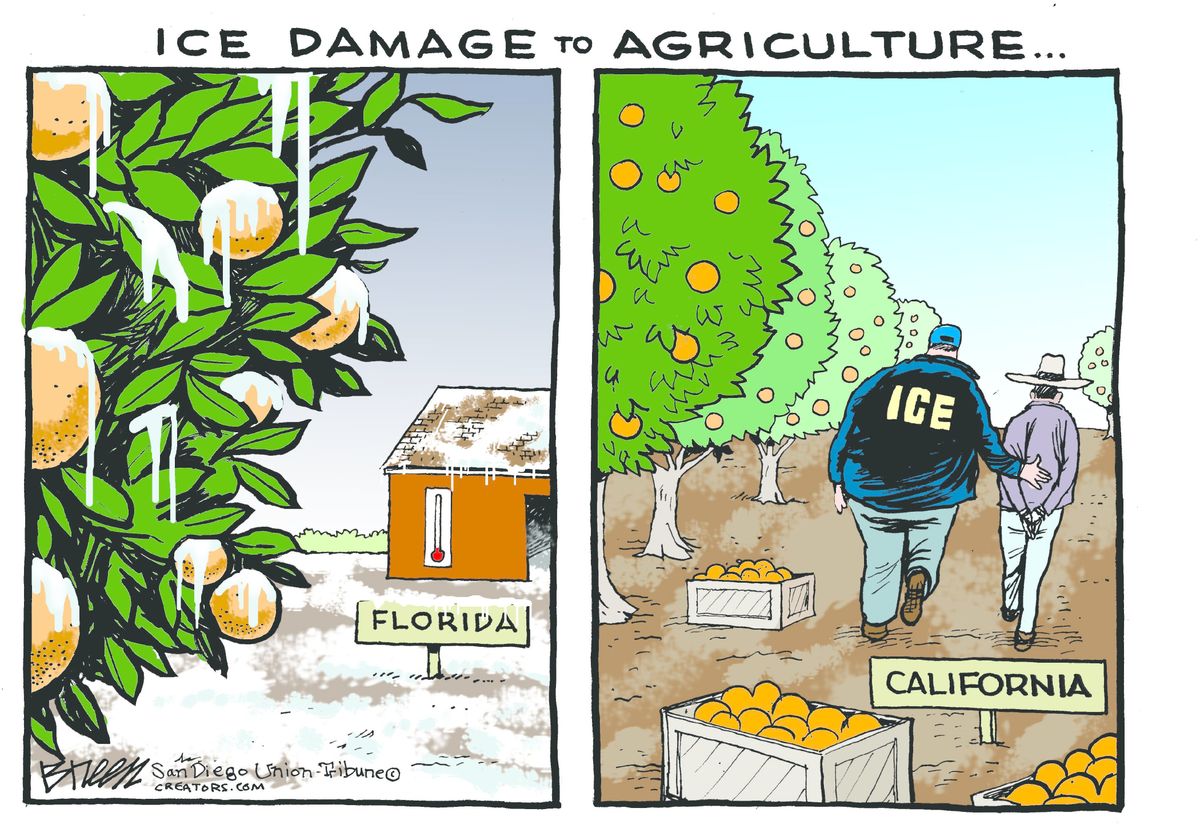 Political cartoon U.S. ICE immigration deportation DACA Dreamers ...
