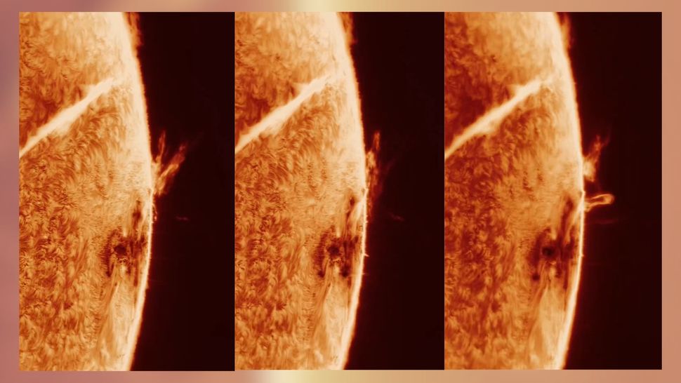 Astrophotographer captures stunning close-up views of sunspot region ...