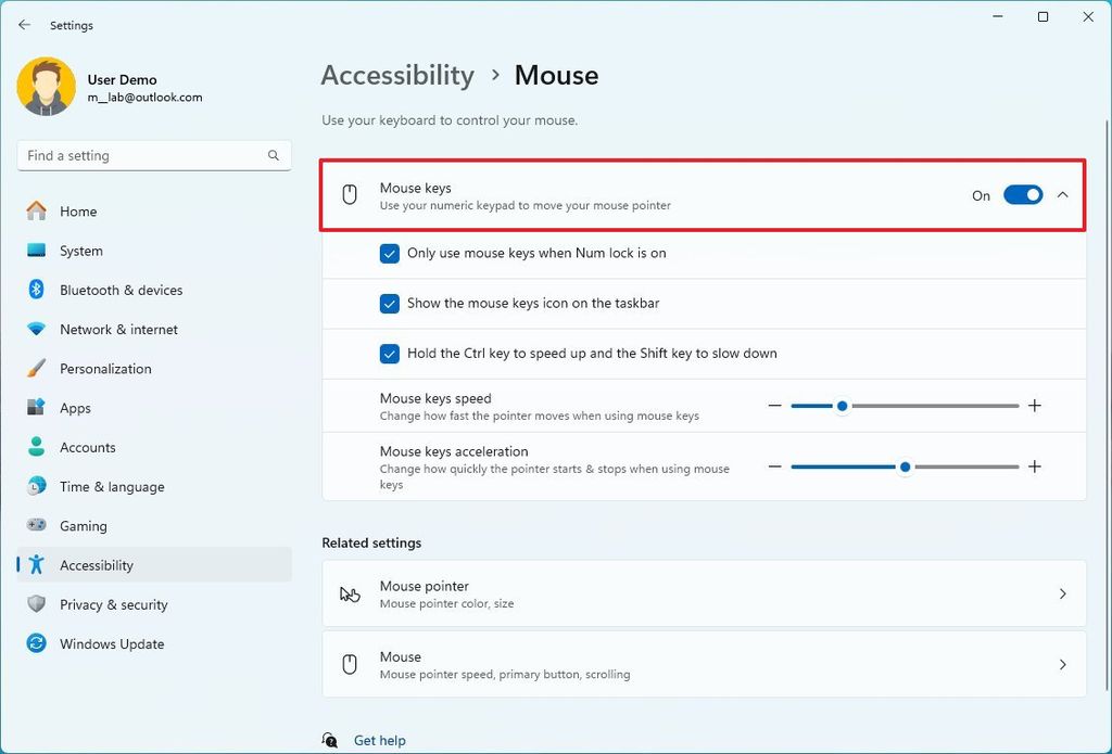 How to use a mouse via your keyboard on Windows 11 | Windows Central