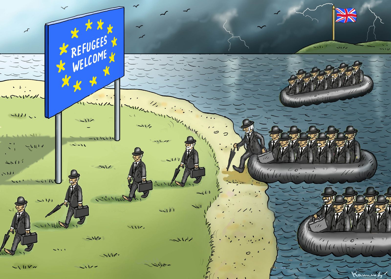 Political cartoon World Brexit and the EU | The Week