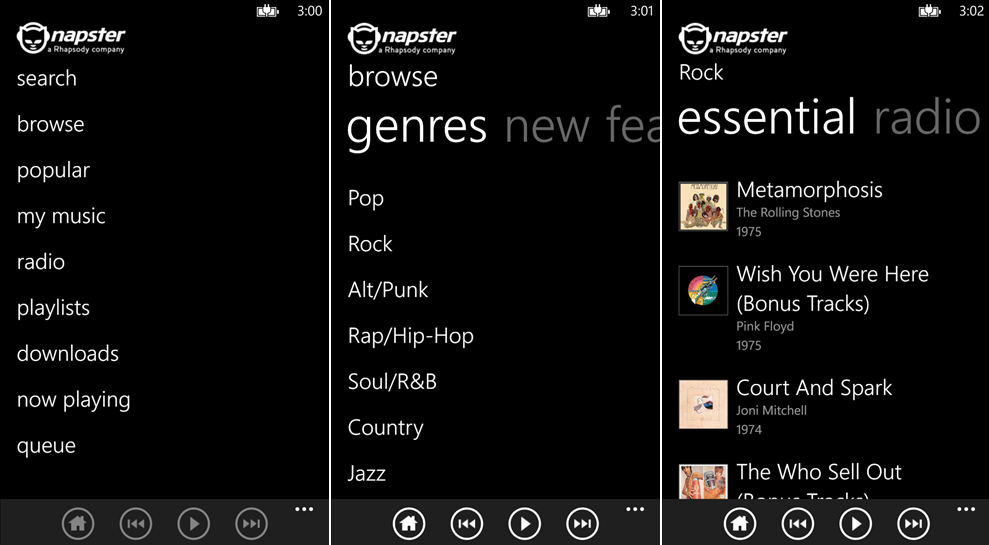 Official Napster app for Windows Phone on the way, here’s what it looks ...