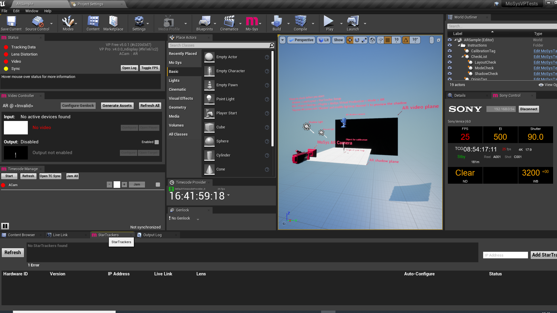 Mo-Sys Integrates Sony Venice Cam With VP Pro Software | TV Tech