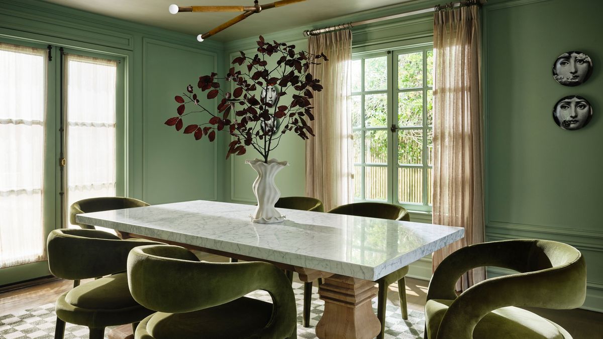Green Paneling Dining Room
