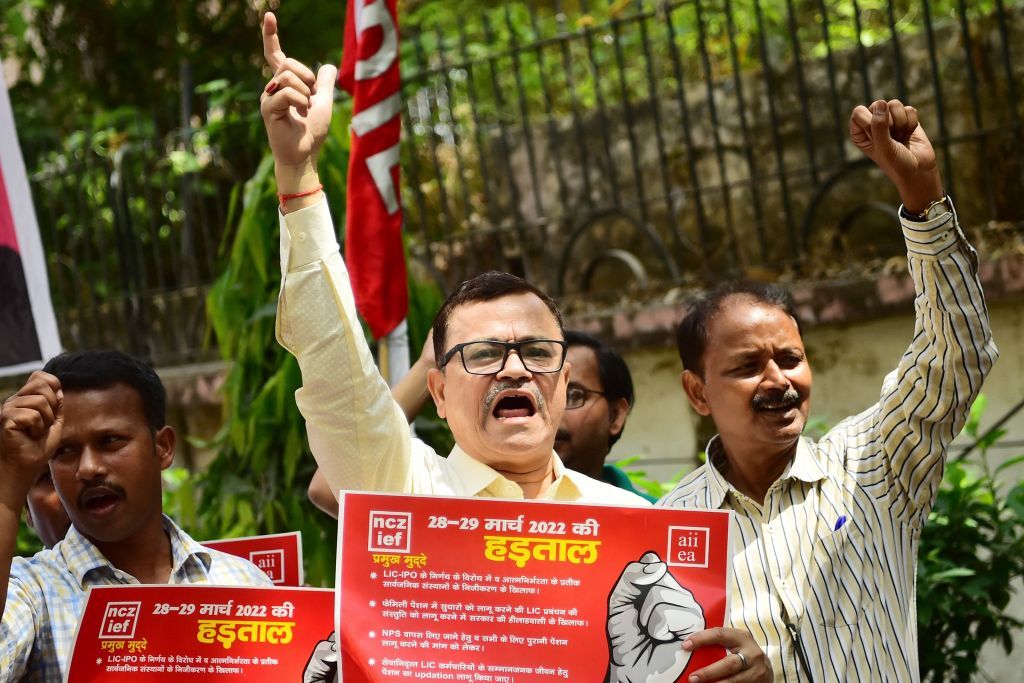 Millions of workers begin 2-day labor rights strike in India | The Week