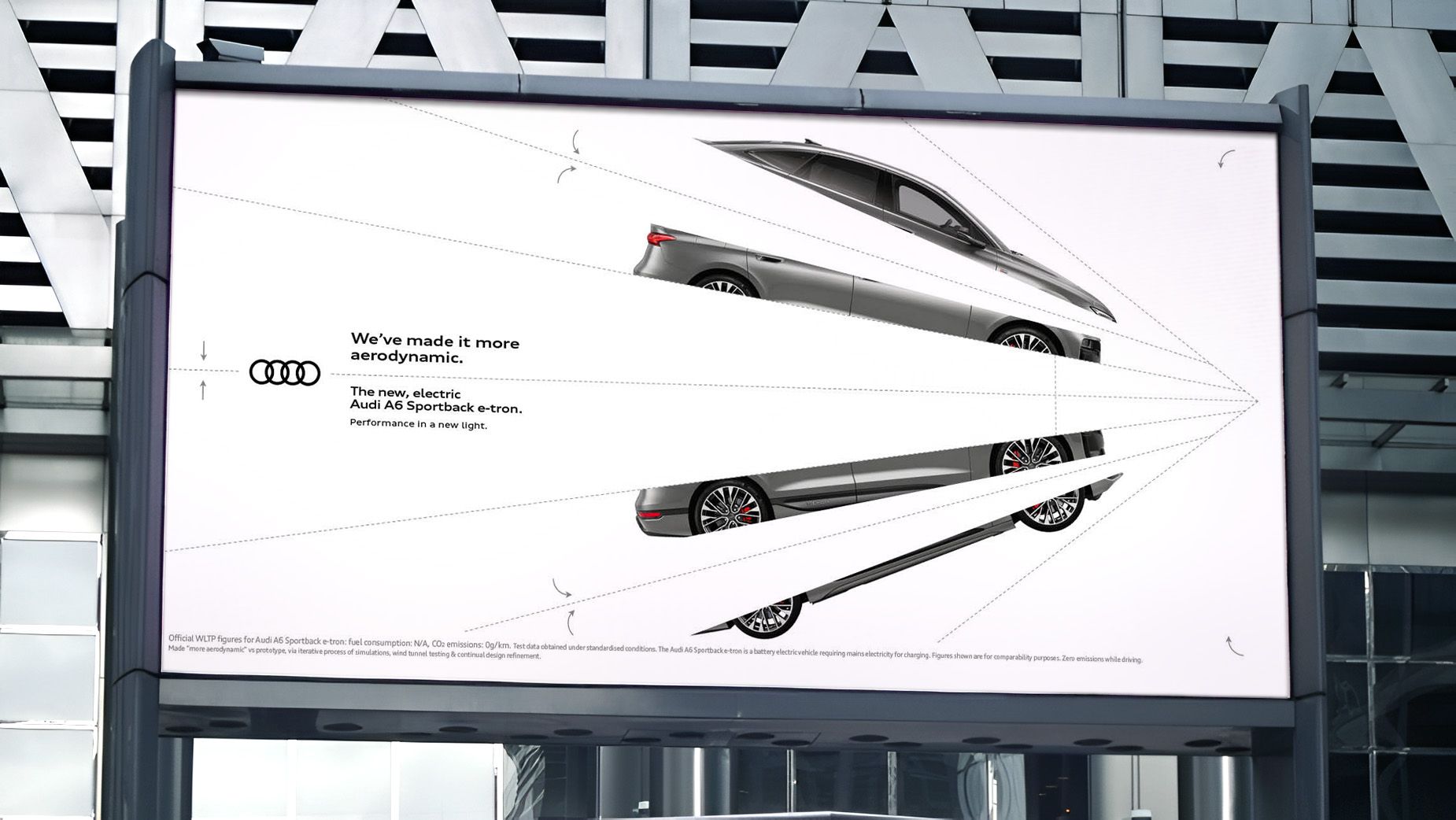 Ingenious Audi billboards soar above the chaos in EV branding ...