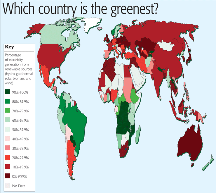 MoneyWeek map: Which country is the greenest? | MoneyWeek