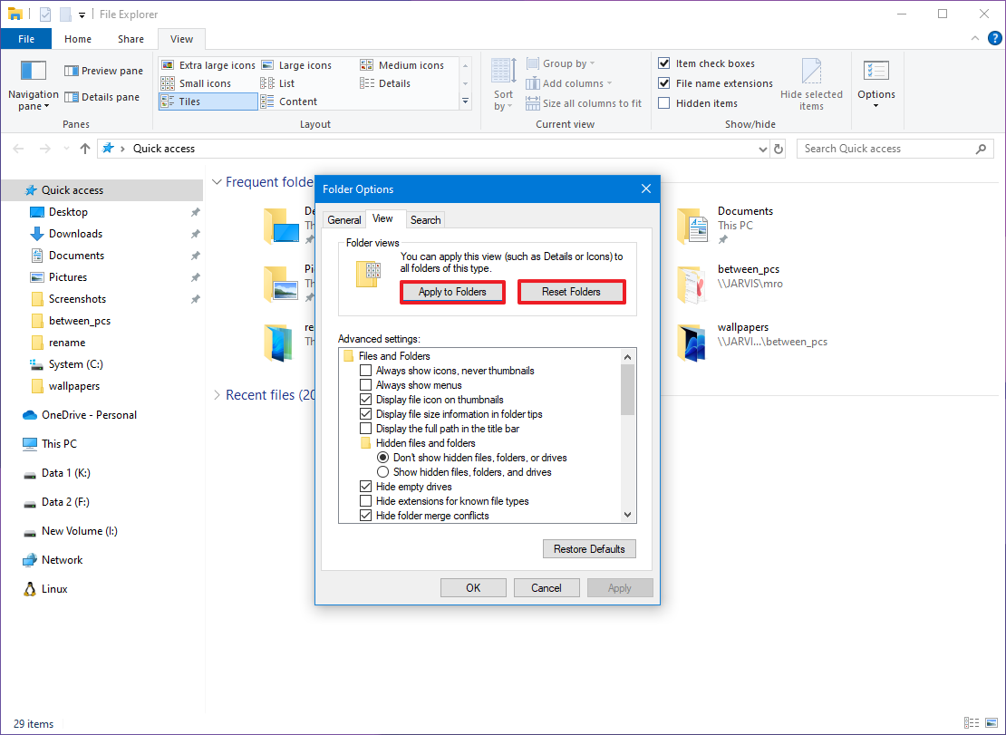 How to reset folder view settings on File Explorer for Windows 11 and ...