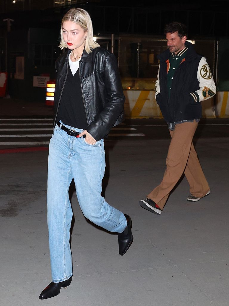 Gigi Hadid Keeps Wearing This Jacket Trend for Date Nights | Who What Wear