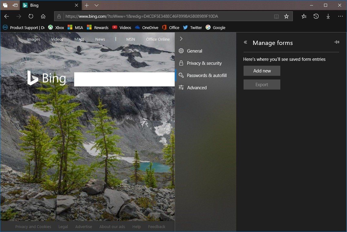 How to manage Microsoft Edge settings on the Windows 10 October 2018 ...