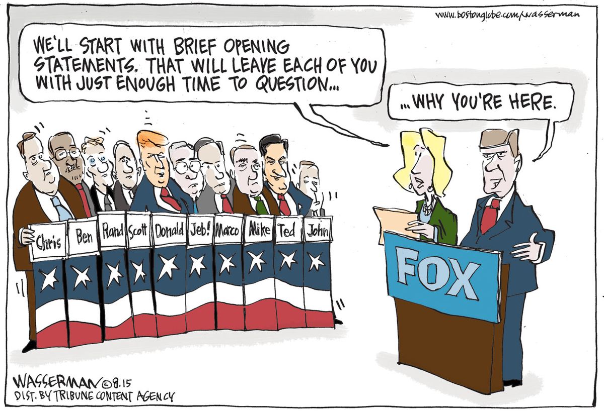Political cartoon U.S. GOP Debate | The Week