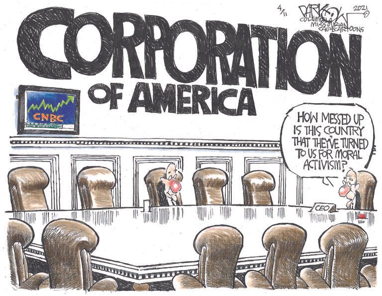 Editorial Cartoon U.S. corporations morality | The Week