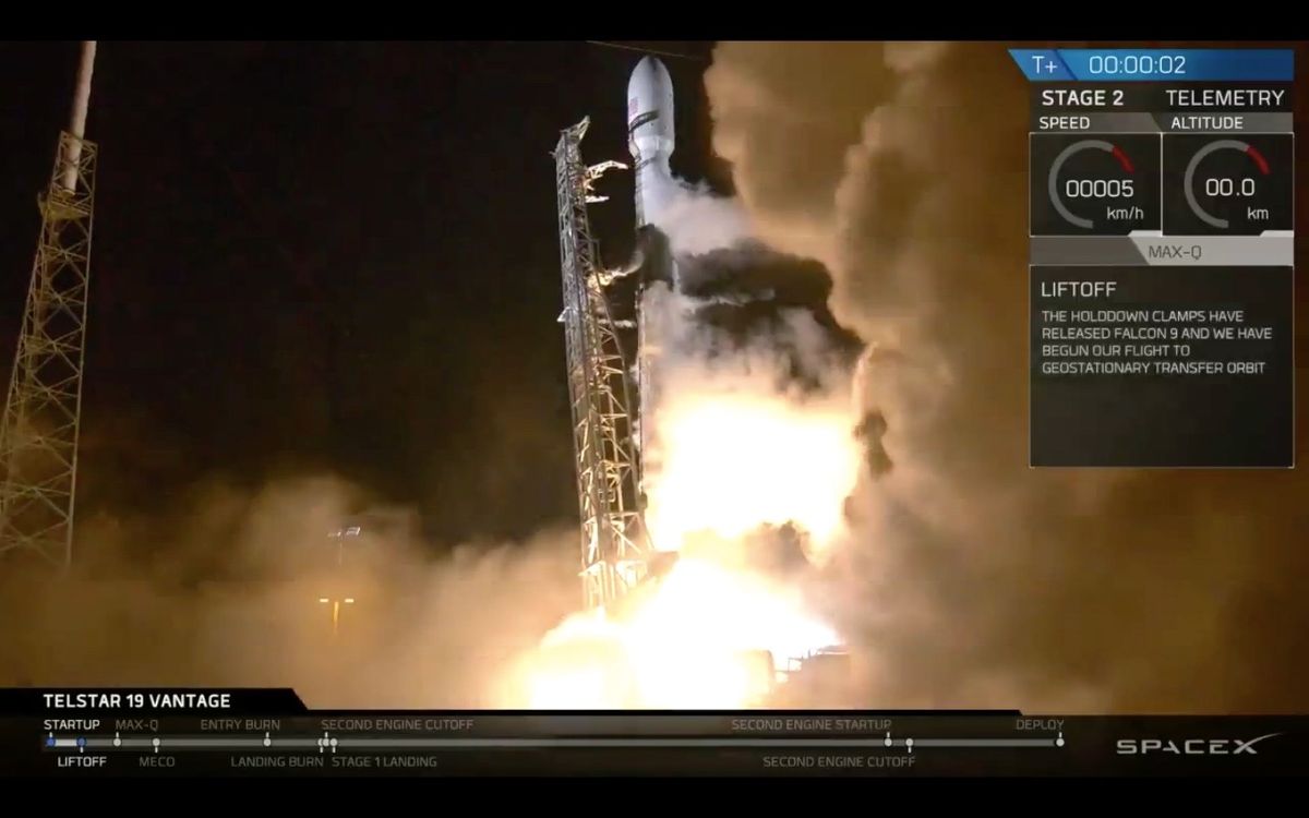 SpaceX Launches Communications Satellite on 2nd-Ever Flight of New ...