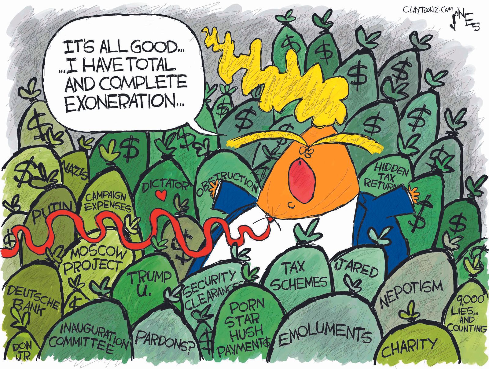 Political Cartoon U.S. Mueller report Trump exoneration | The Week