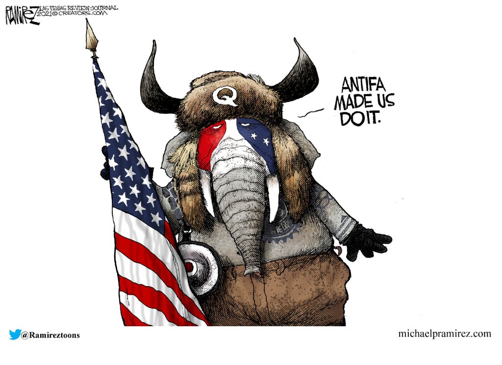 Political Cartoon U.S. GOP Capitol Riot antifa | The Week
