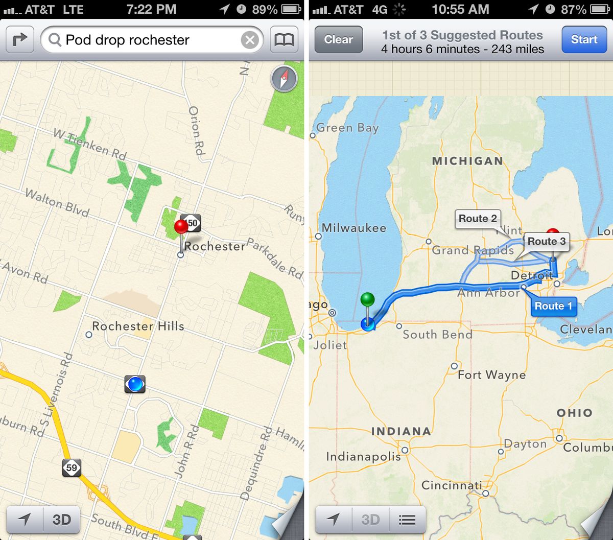 iOS 6 Maps vs. iOS 5 Maps vs. maps.google.com: Location data shootout ...