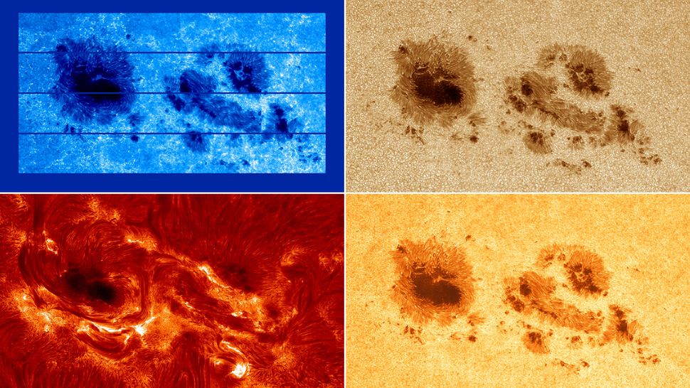 Rare images reveal active sunspots minutes before they unleashed ...