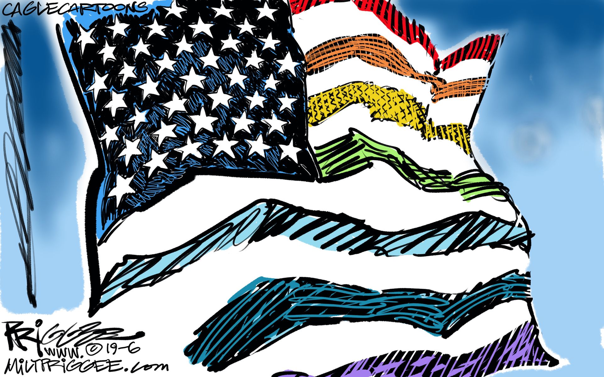 Political Cartoon U.S. Rainbow Flag Equality LGBTQ Rights | The Week