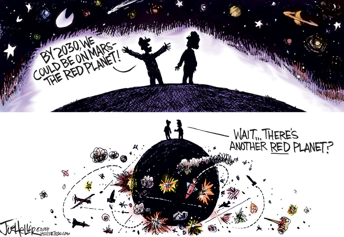 Editorial cartoon World red planets space exploration | The Week