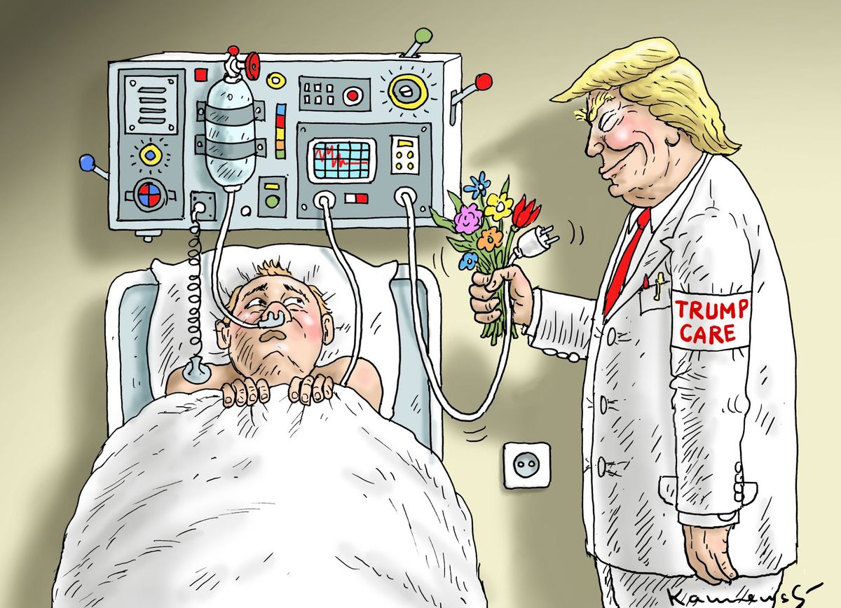 Political Cartoon U.S. Trump Obamacare American Health Care Act ...
