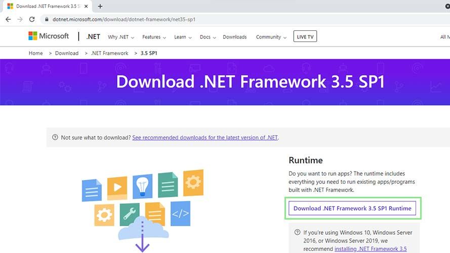 How to download and install Microsoft’s .Net 3.5 Framework on Windows ...