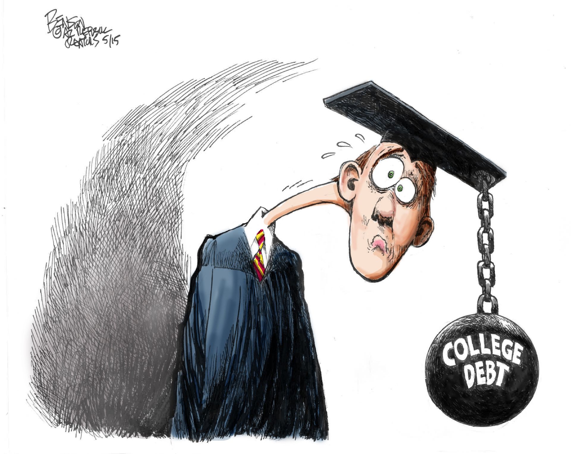 Editorial cartoon U.S. Education College Debt | The Week