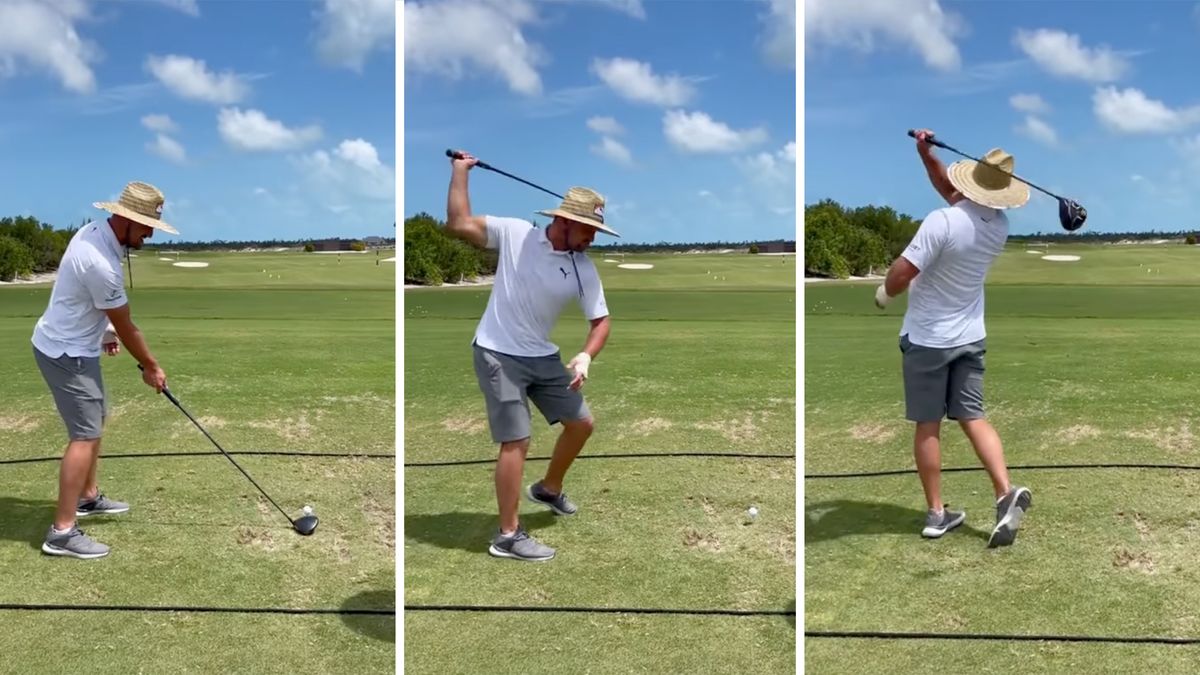 WATCH: Injured DeChambeau Shows Off One-Handed Swing | Golf Monthly