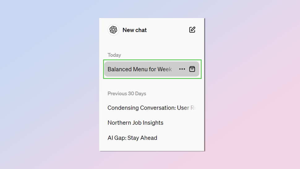 OpenAI lets you archive conversations in ChatGPT — here's how | Tom's Guide