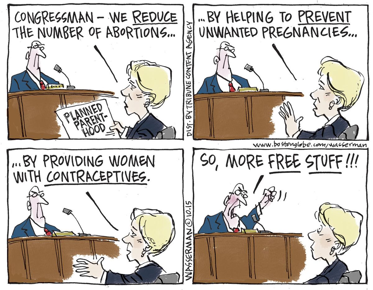 Editorial cartoon U.S. Planned Parenthood Contraceptives | The Week